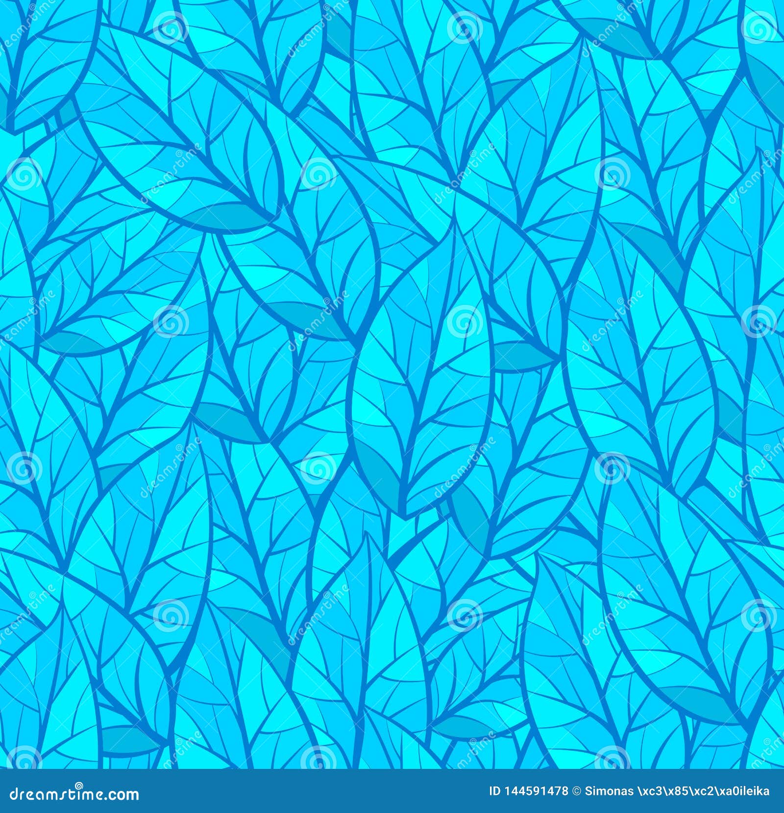 Abstract Seamless Vector Pattern of Leaves. Winter Theme. Dark and ...
