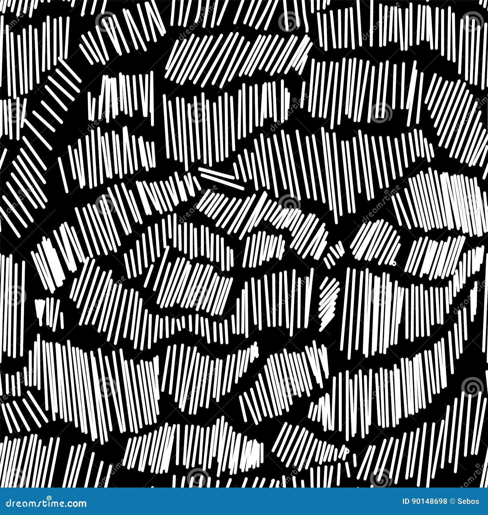 Seamless Abstract Vector Pattern. Linocuts Line Strokes Repeating ...