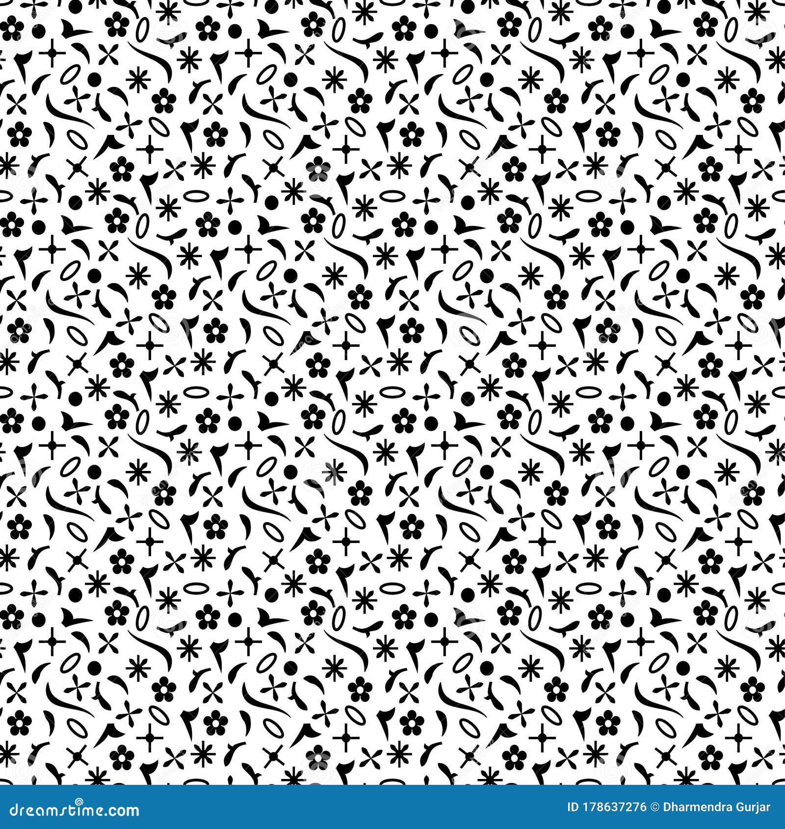 Seamless Abstract Vector Seamless Vector Pattern. Random Elements ...