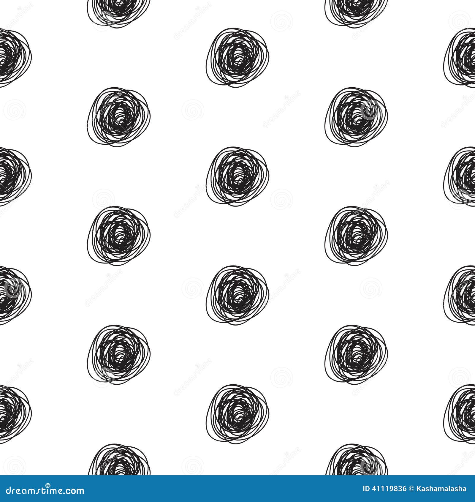 Seamless Abstract Vector Scribble Pattern Stock Vector - Illustration ...