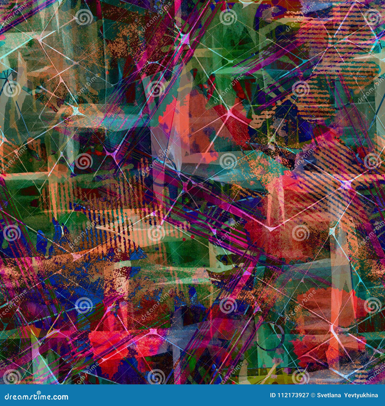 Seamless Abstract with Watercolor Effect. Stylish Pattern for Textiles ...