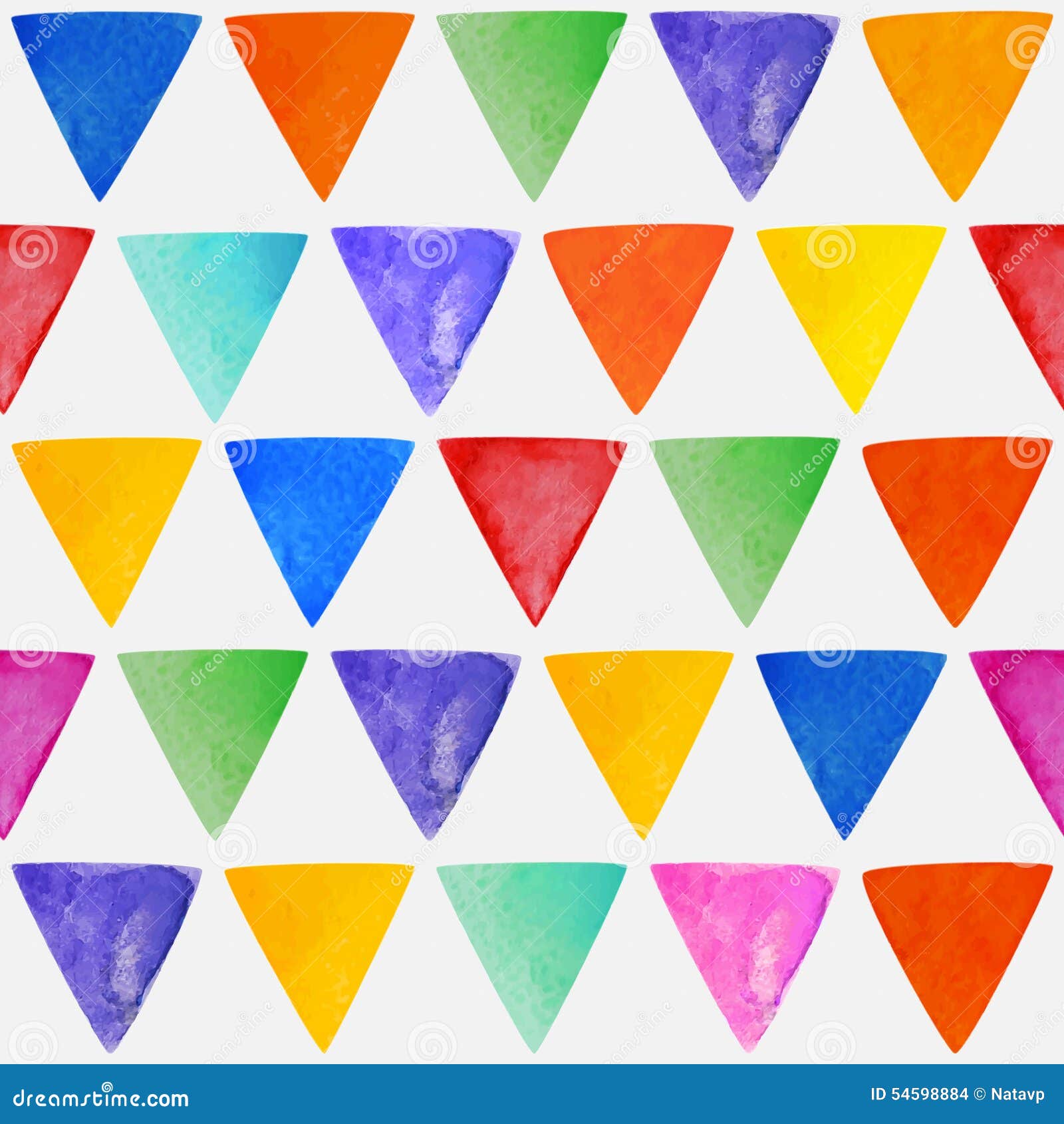 Seamless Abstract Watercolor Triangular Background. Stock Vector ...