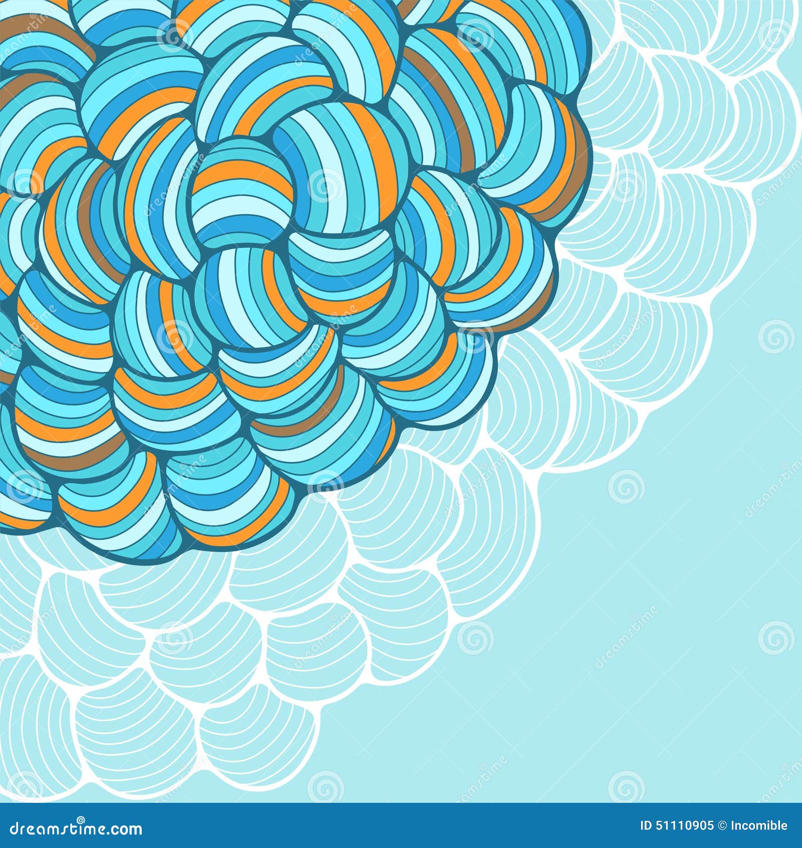 Seamless Abstract Wave Hand-drawn Pattern Stock Vector - Illustration ...