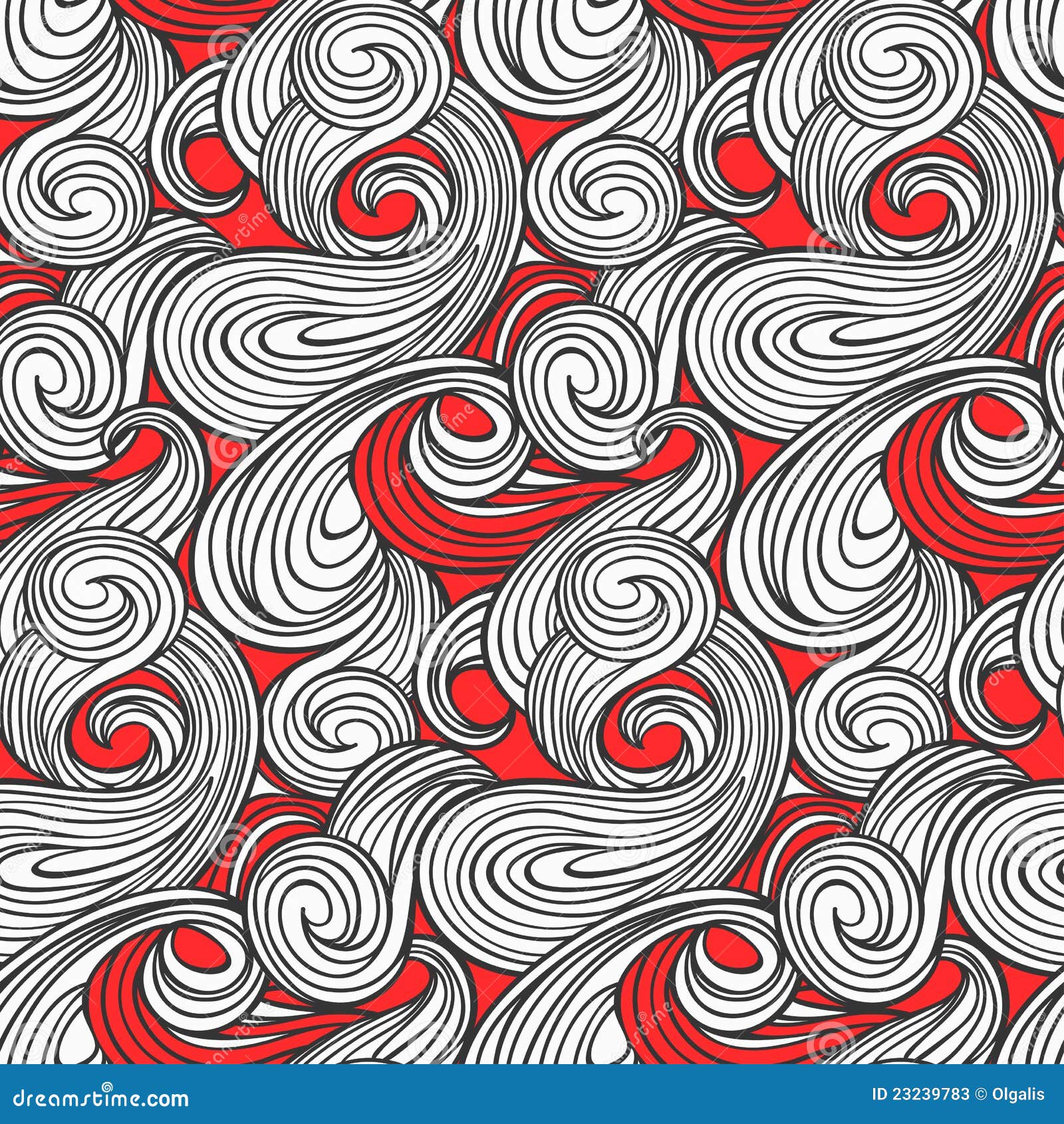 Seamless Abstract Wave Pattern Stock Illustration - Illustration of ...