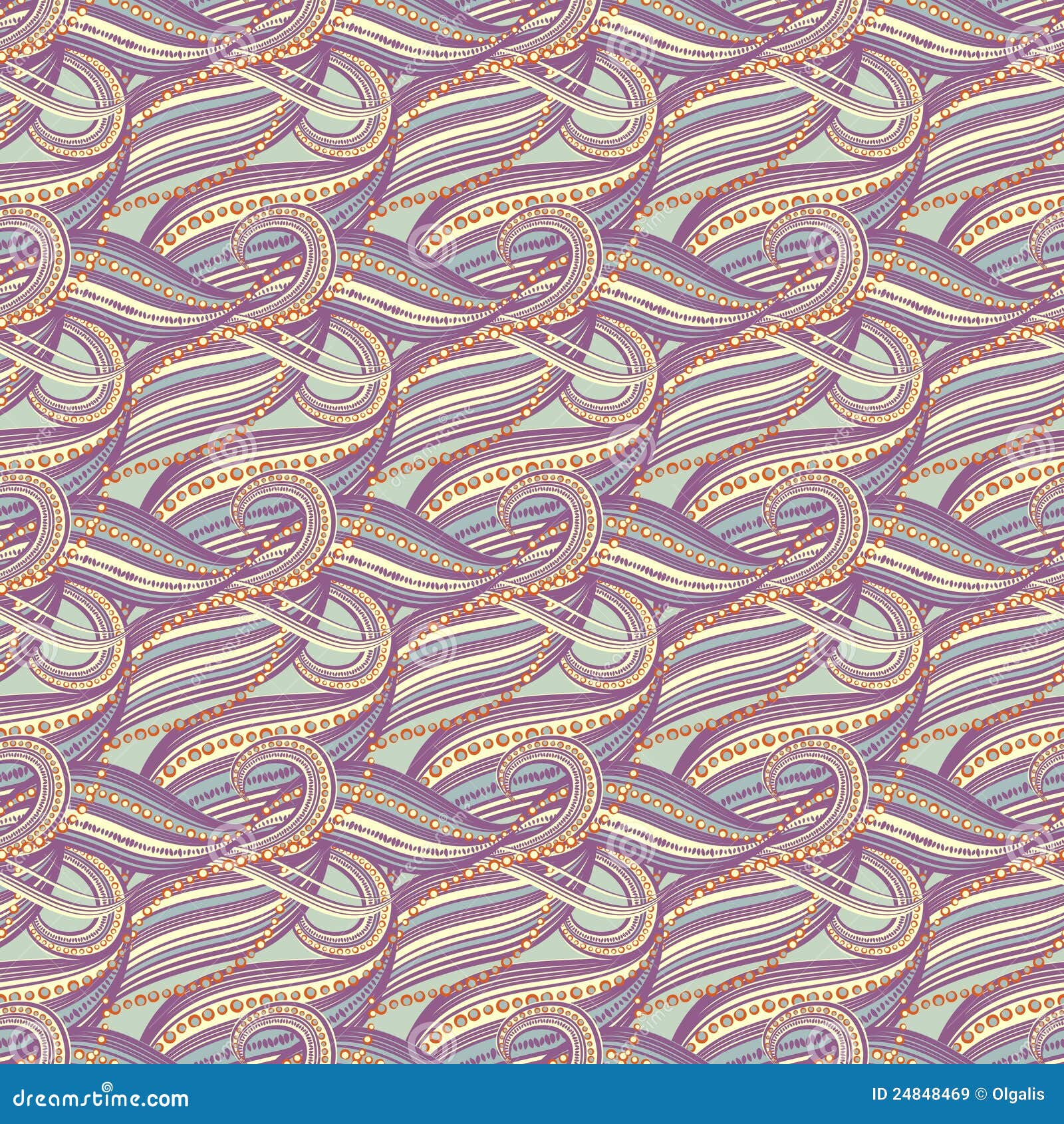Seamless Abstract Wave Pattern Stock Illustration - Illustration of ...