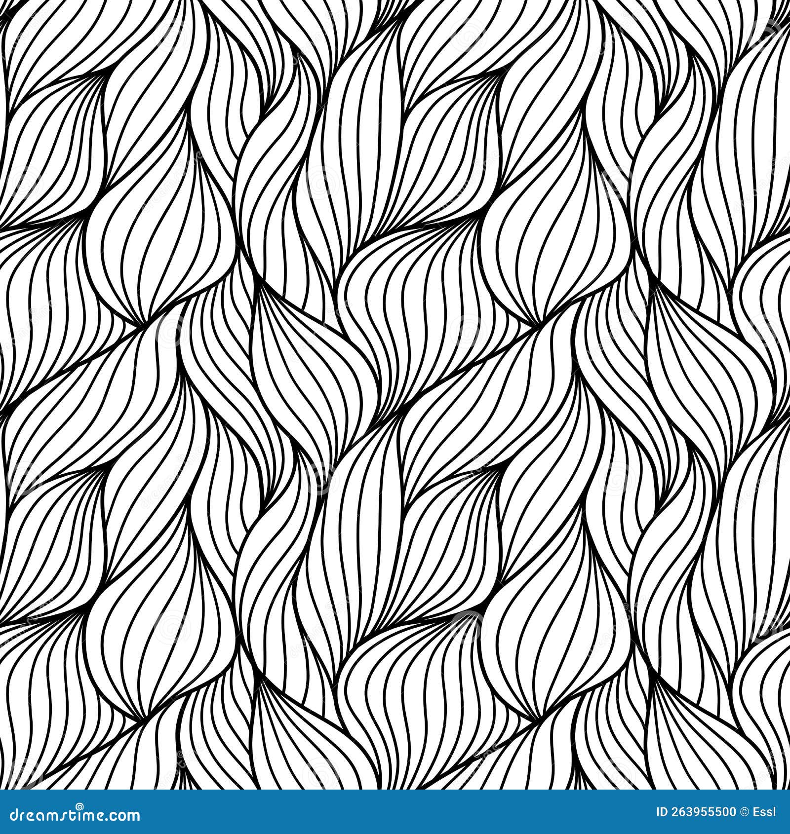 Seamless Abstract Wave Pattern. Repeating Hair Texture. Yarn Fibers ...