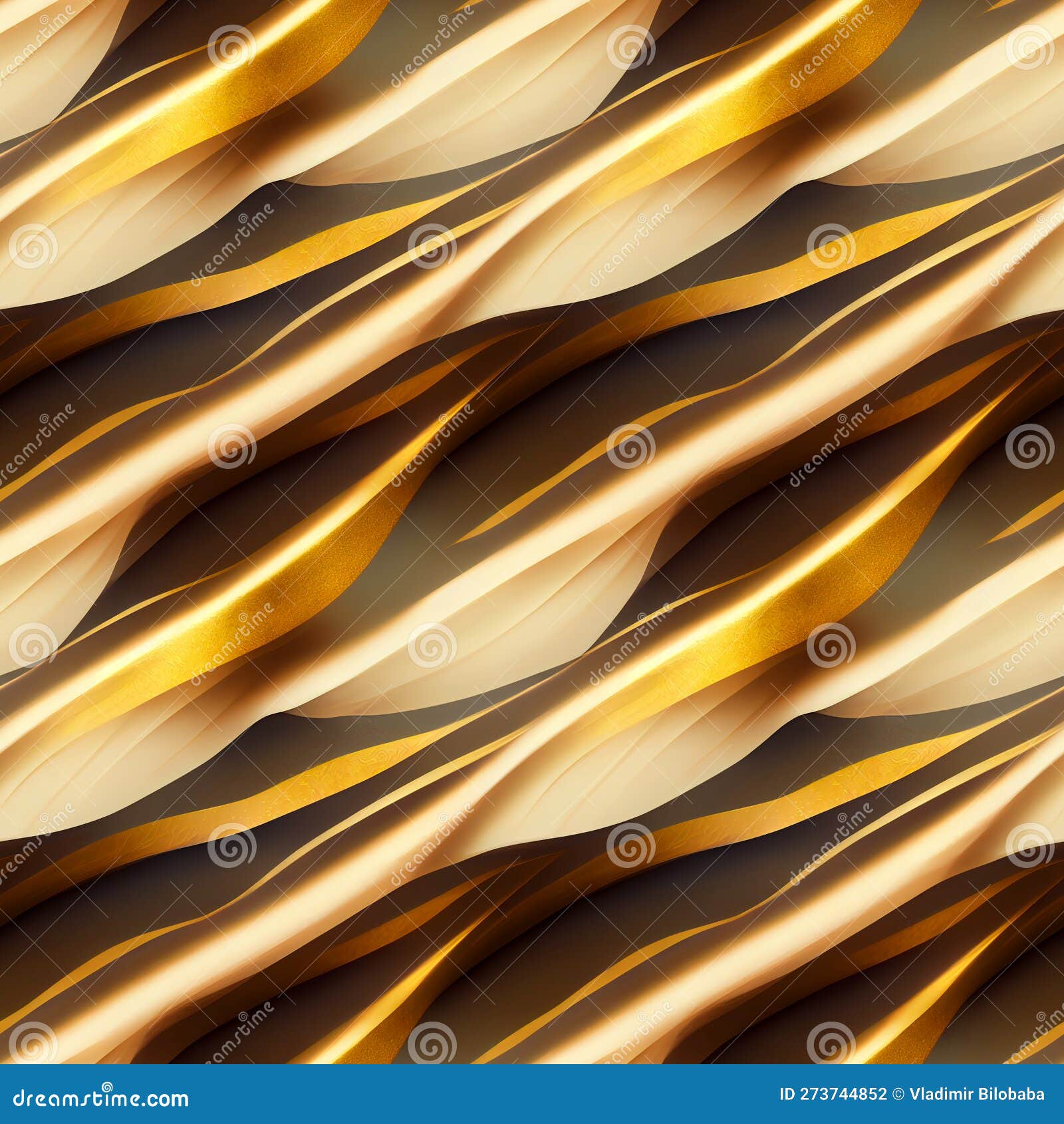 Seamless Abstract Wavy Artistic Background Stock Illustration ...