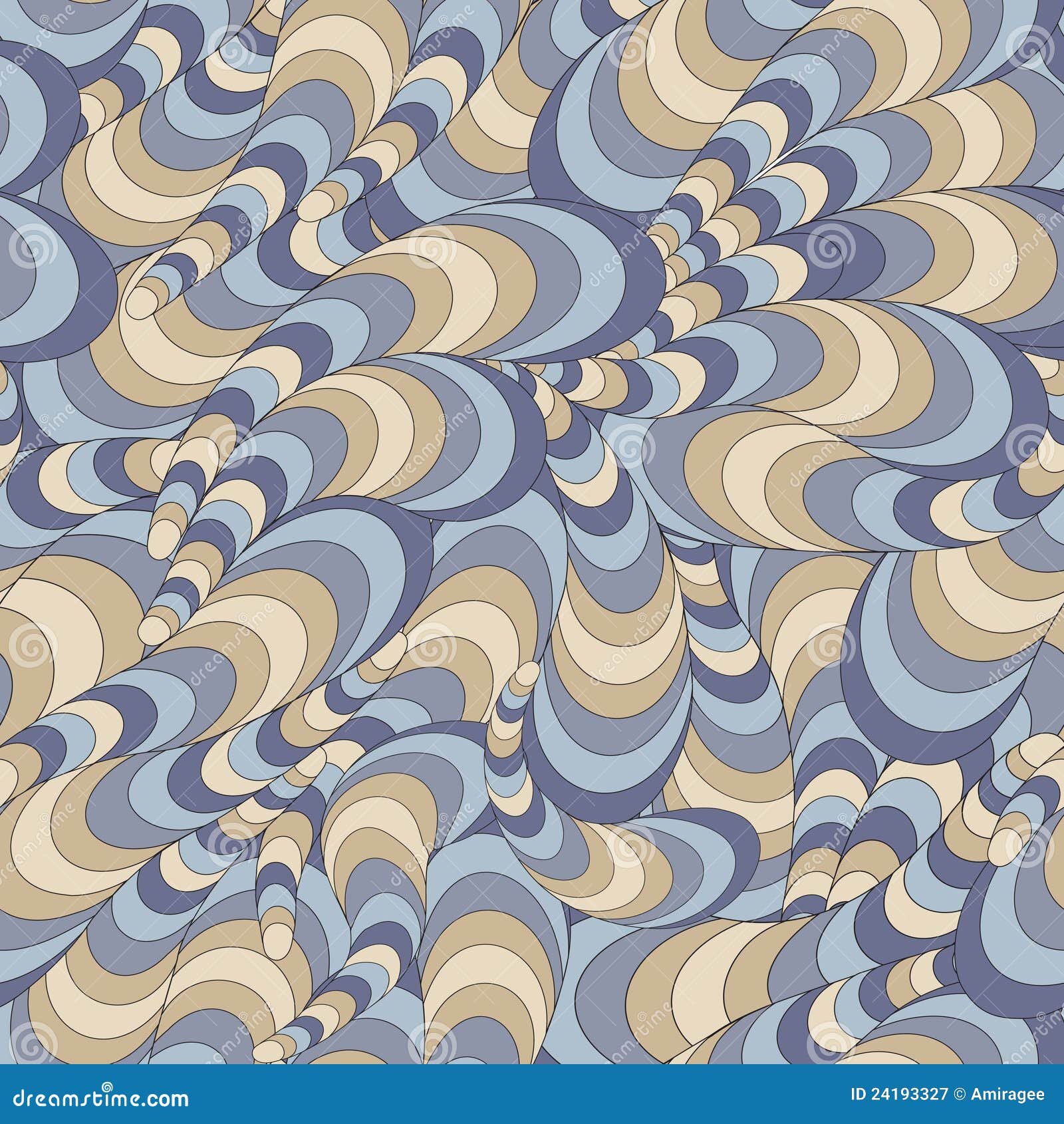 Seamless Abstract Wavy Pattern Stock Vector - Illustration of brown ...