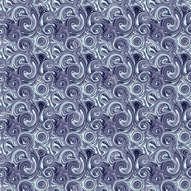 Seamless Abstract Winter Background. Twisted Forms. Spiral Vortex ...