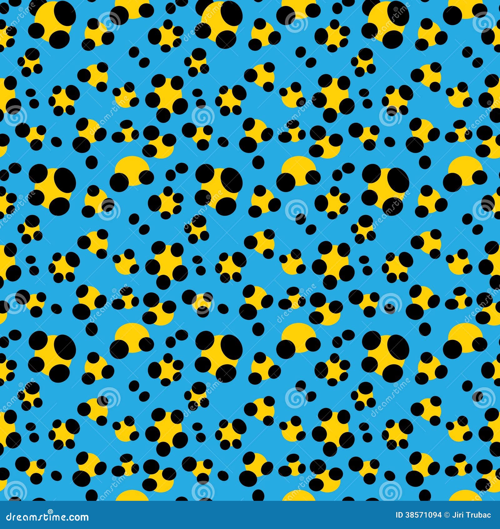 Seamless Abstract Yellow Blue Animal Patterns. Stock Vector ...