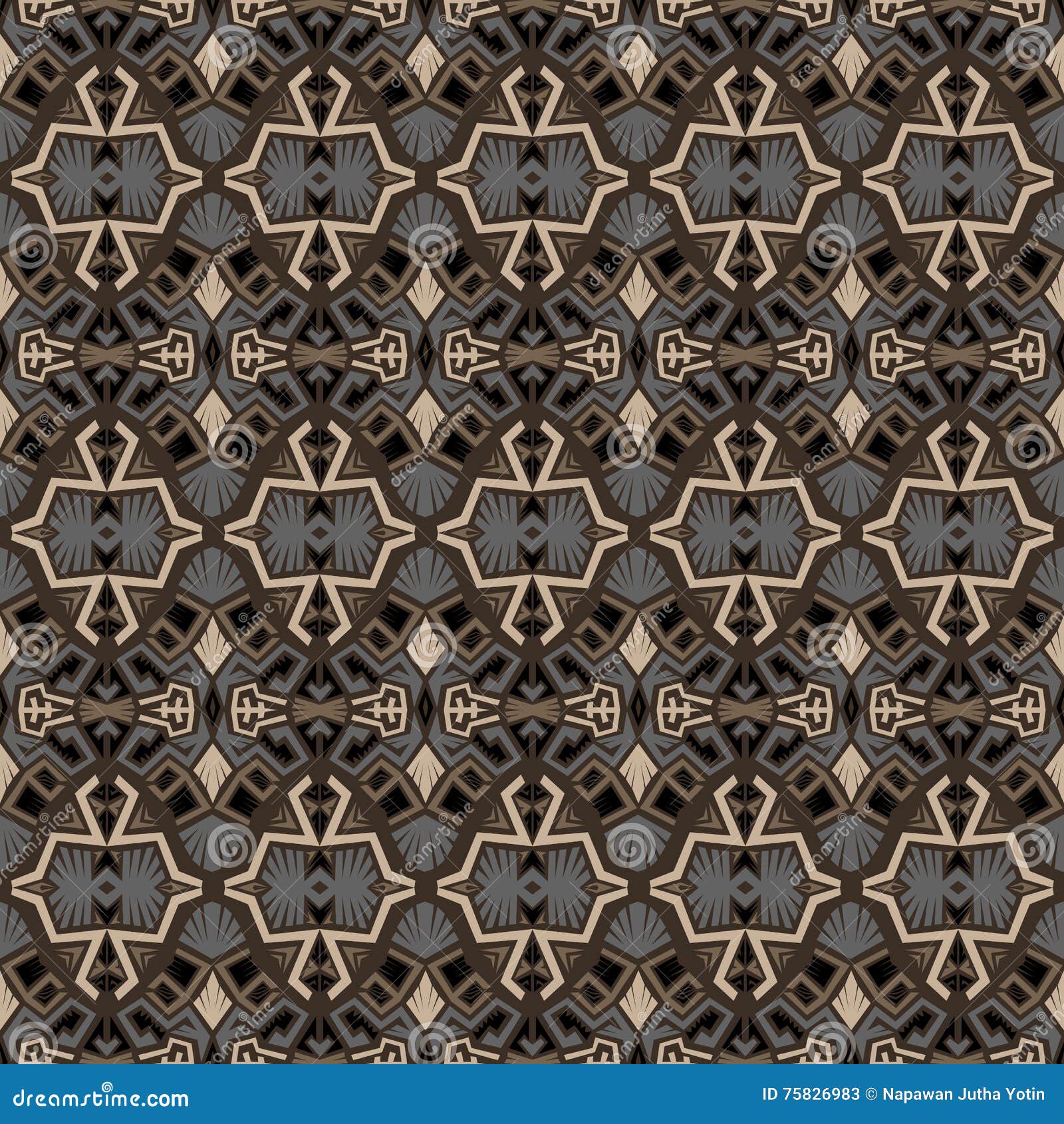 Seamless Abtract Vector Tribal Pattern Texture Background Stock Vector ...