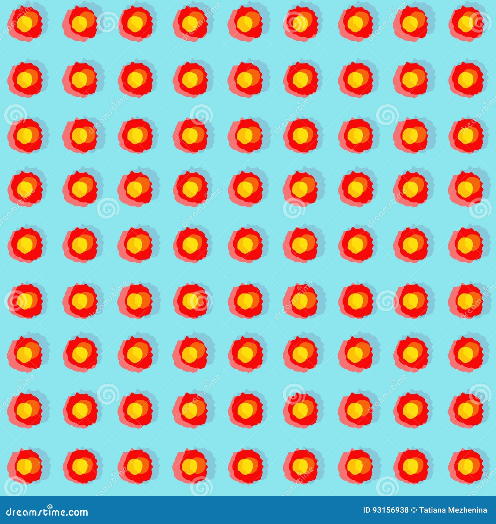 Seamless Acid Flowers Pattern Stock Vector - Illustration of blossom ...