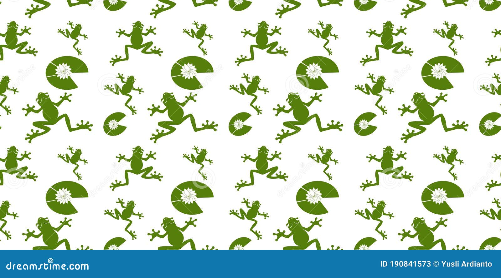 Seamless Adorable Frog Theme Forest Animals Illustration Background ...