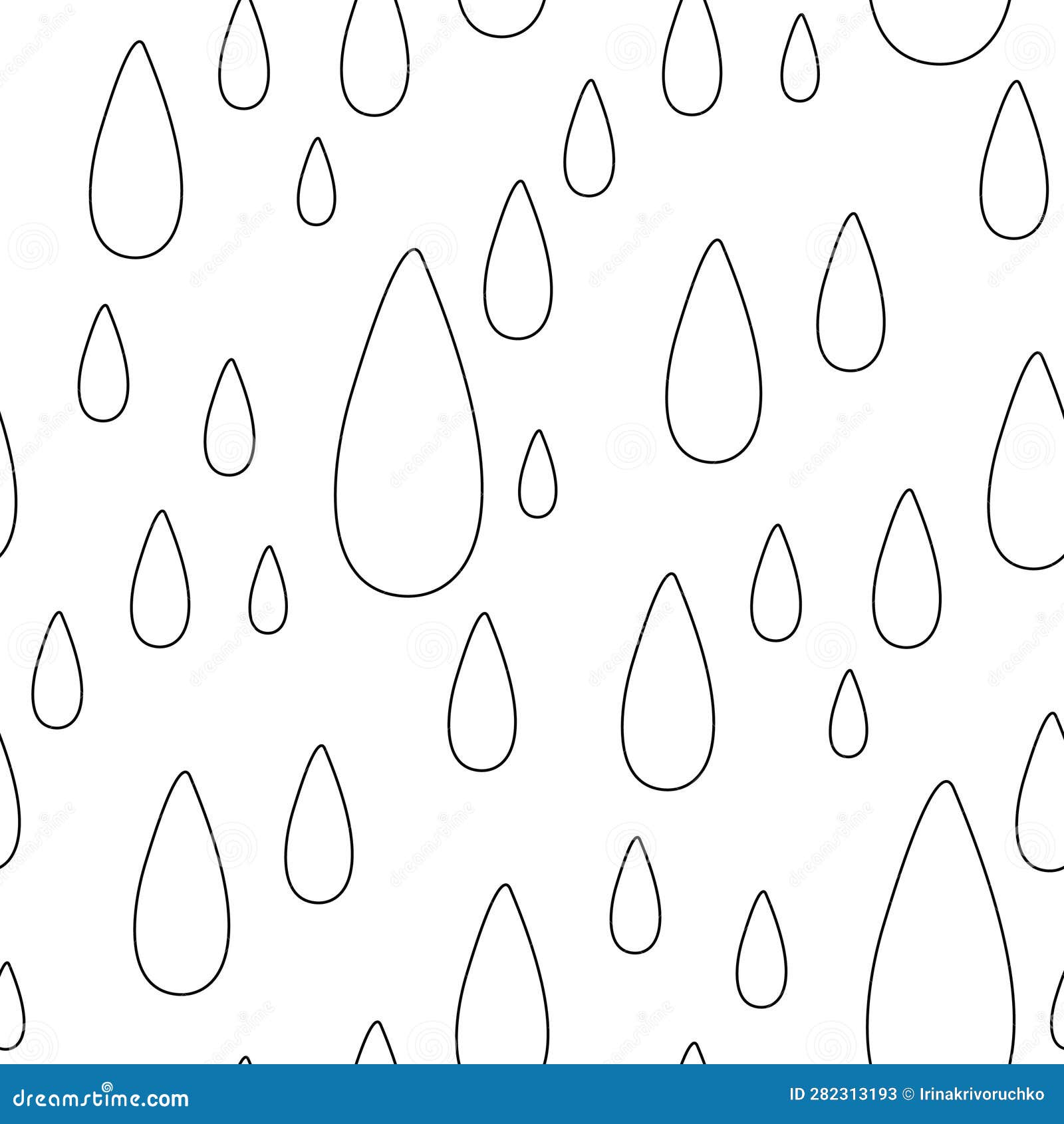 Seamless Aesthetic Pattern with Cute Drops Stock Vector - Illustration ...
