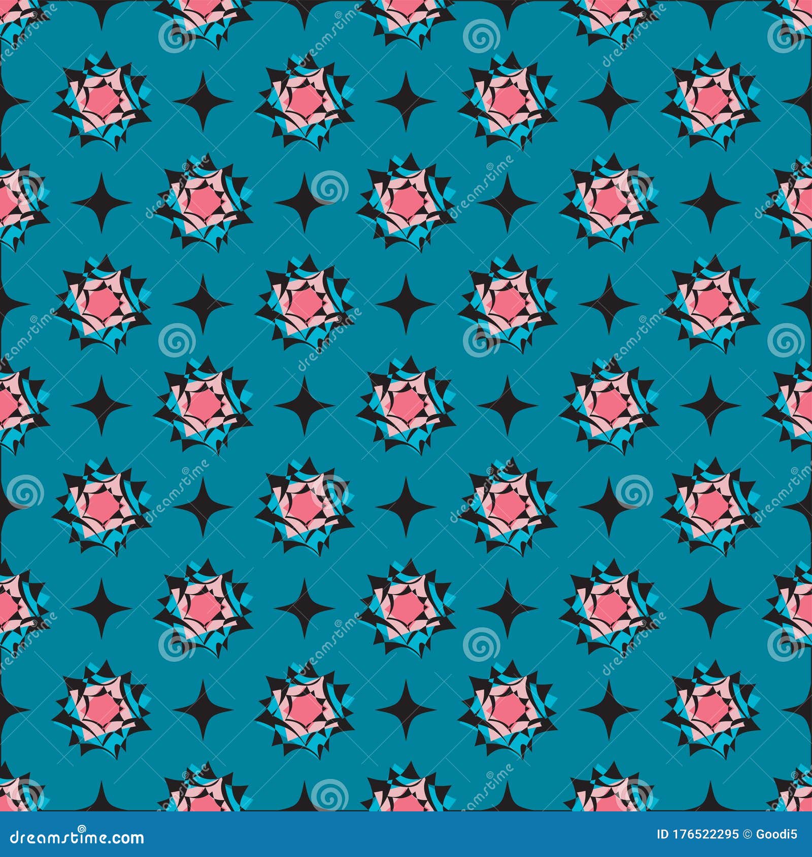 African Star Shweshwe Design Pattern Color Cartoon Vector ...
