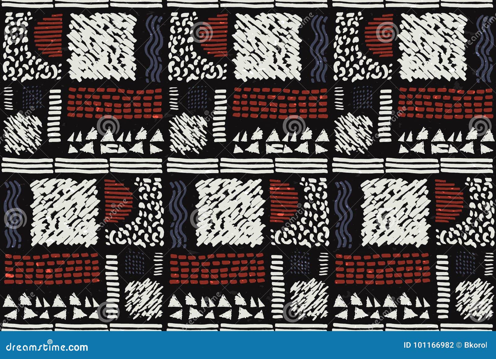 Seamless African Pattern. Ethnic Pattern on the Carpet. Stock Vector ...