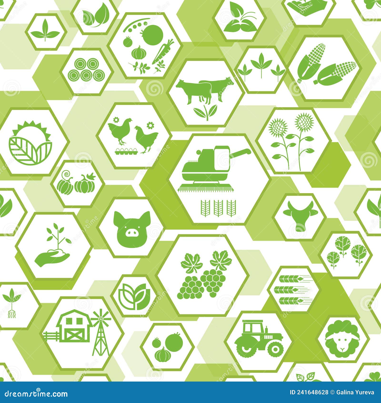 Seamless Agricultural Pattern Stock Vector - Illustration of sketch ...