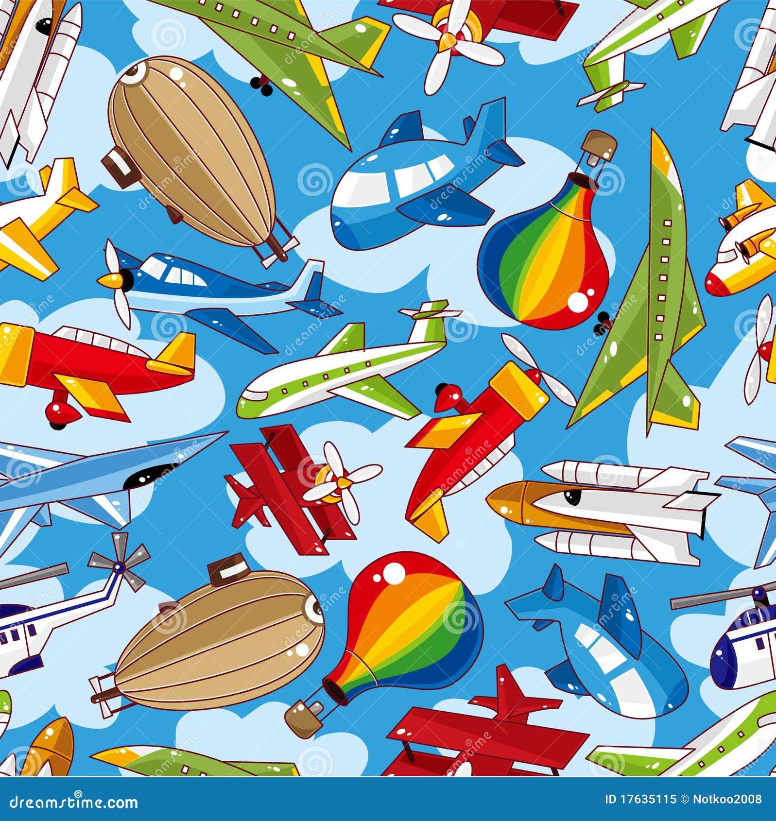 Seamless air pattern stock vector. Illustration of cute - 17635115