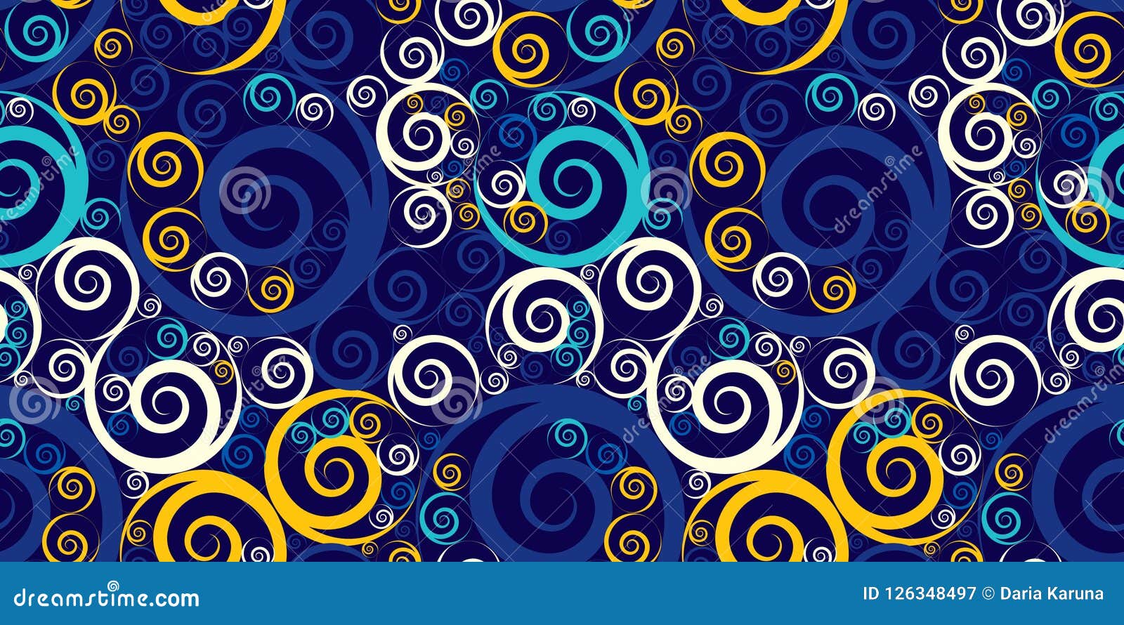 Seamless Air Pattern of Spirals and Curls. Ornament for Fabrics and ...