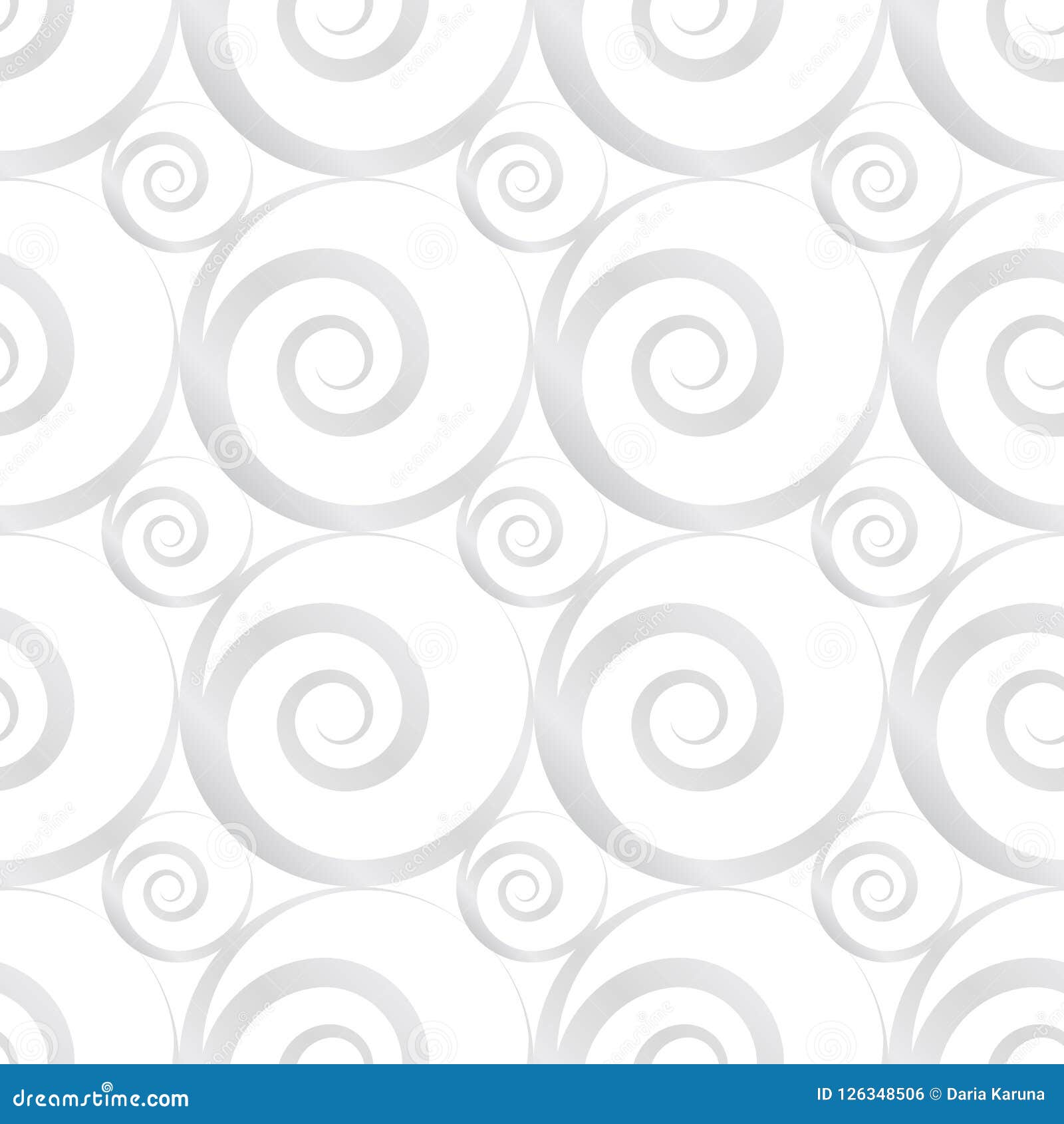 Seamless Air Pattern of Spirals and Curls. Ornament for Fabrics and ...
