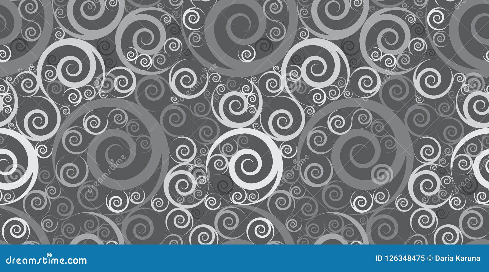 Seamless Air Pattern of Spirals and Curls. Ornament for Fabrics and ...