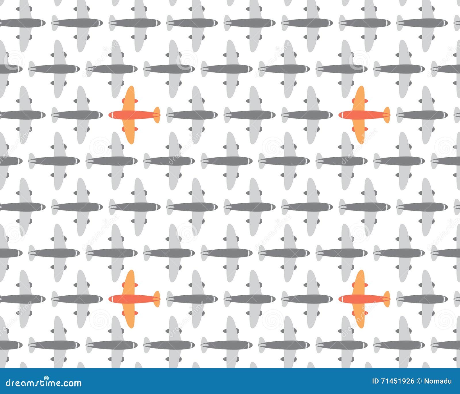 Seamless Airplane Commercial Flight Pattern Stock Vector - Illustration ...