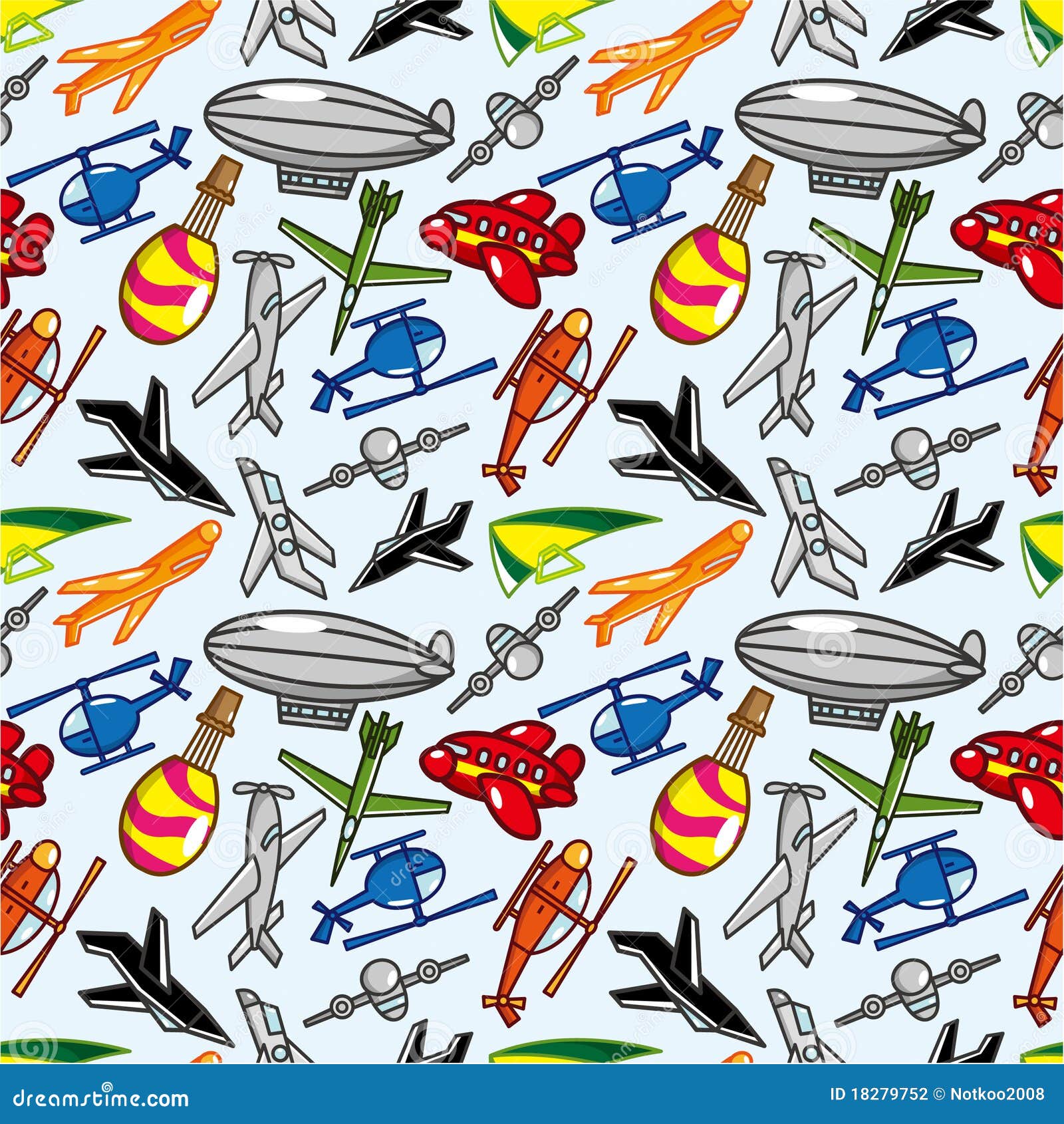 Seamless airplane pattern stock vector. Illustration of traffic - 18279752