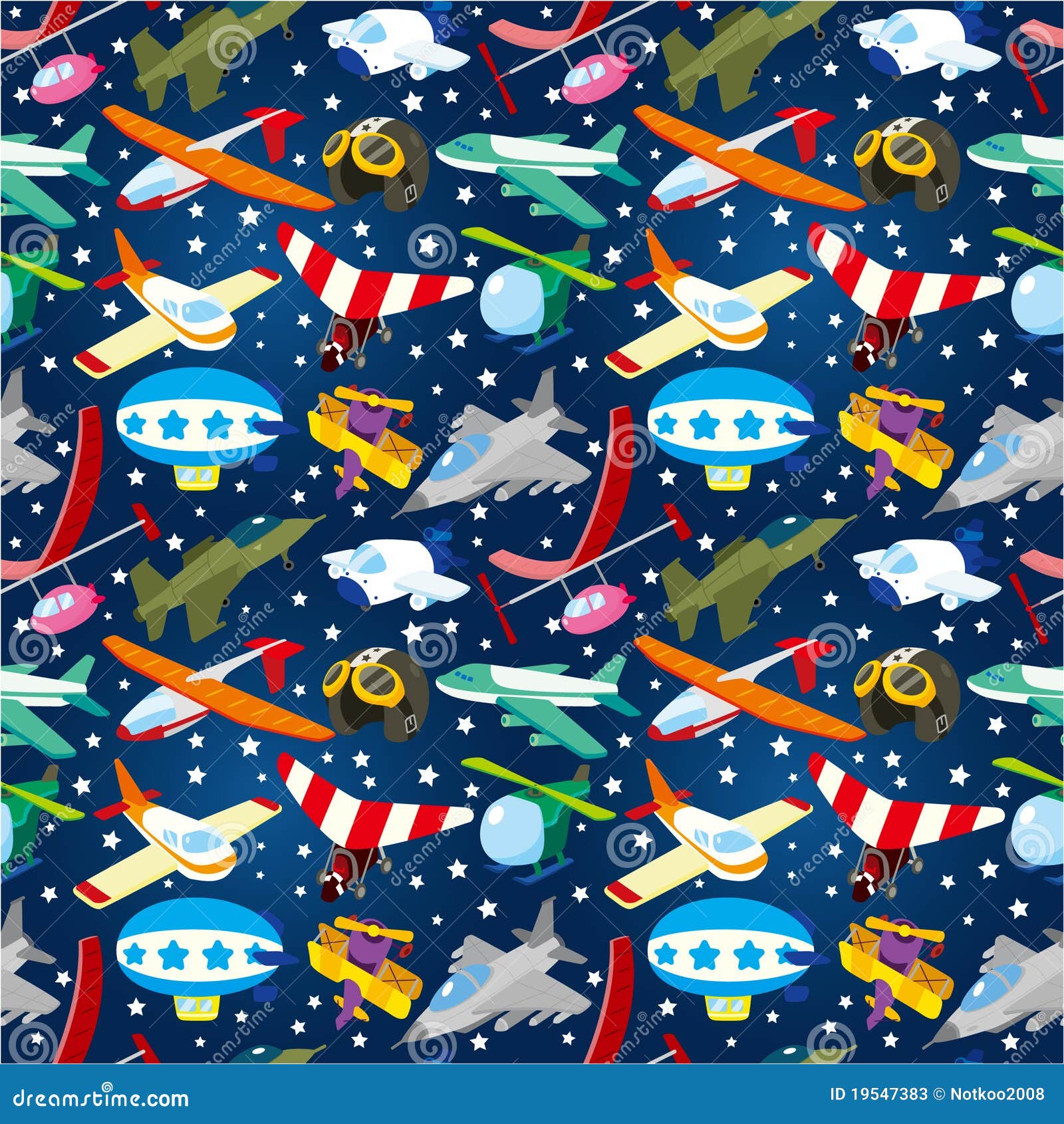 Seamless airplane pattern stock vector. Illustration of flying - 19547383