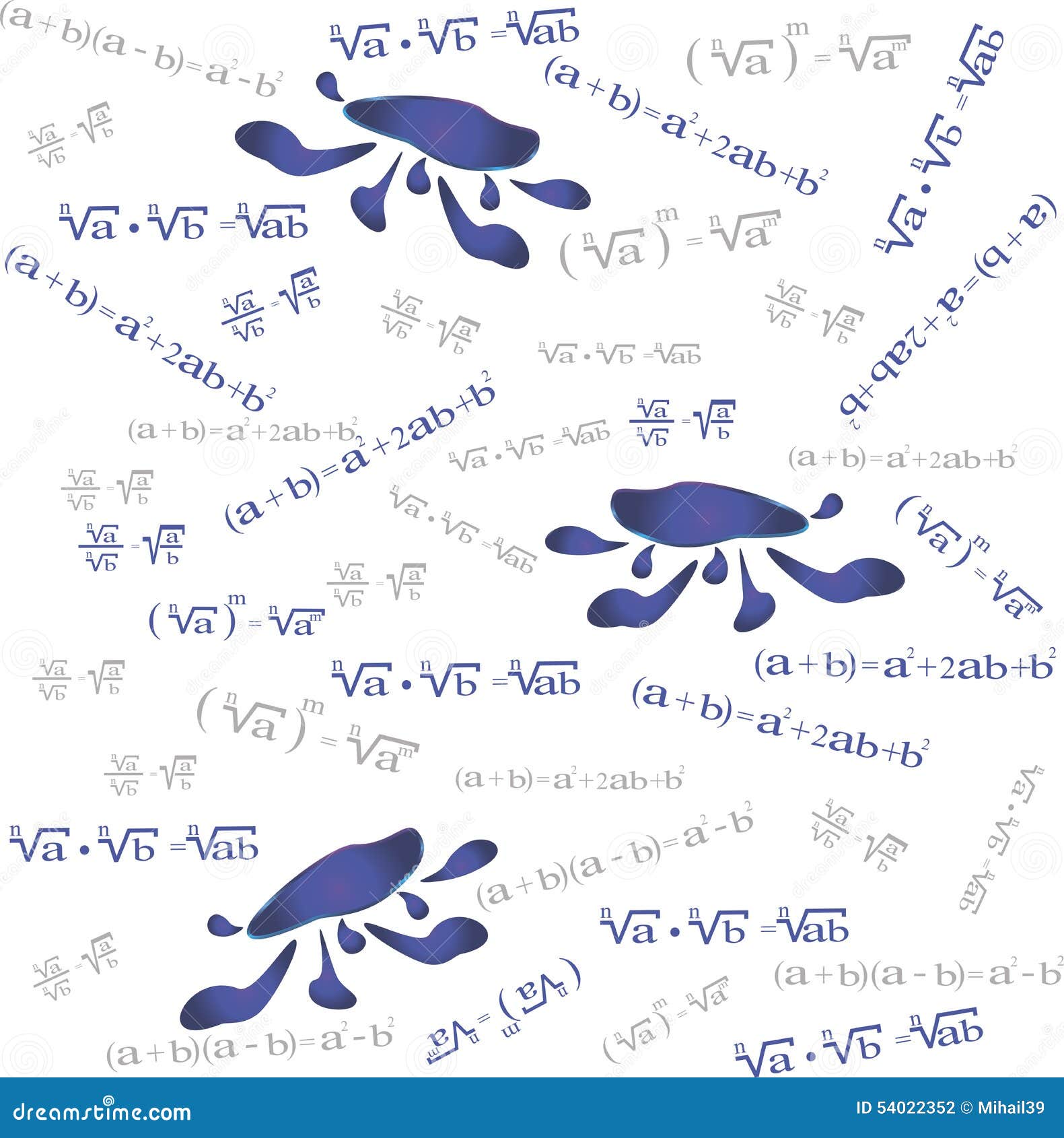 Seamless with Algebra Symbols for Background and Stock Vector ...