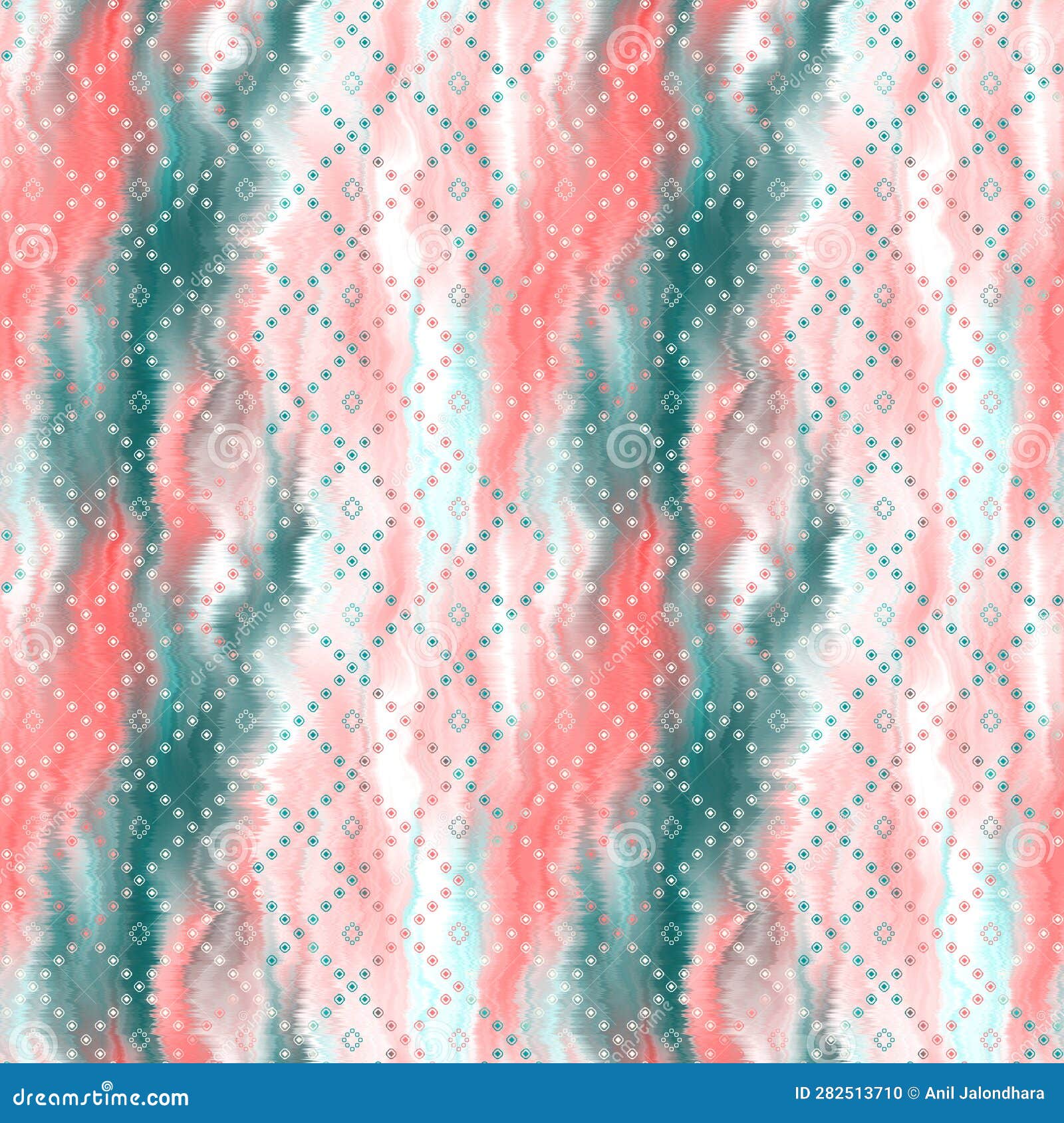 Seamless All Over Bandhani Pattern Stock Illustration - Illustration of ...