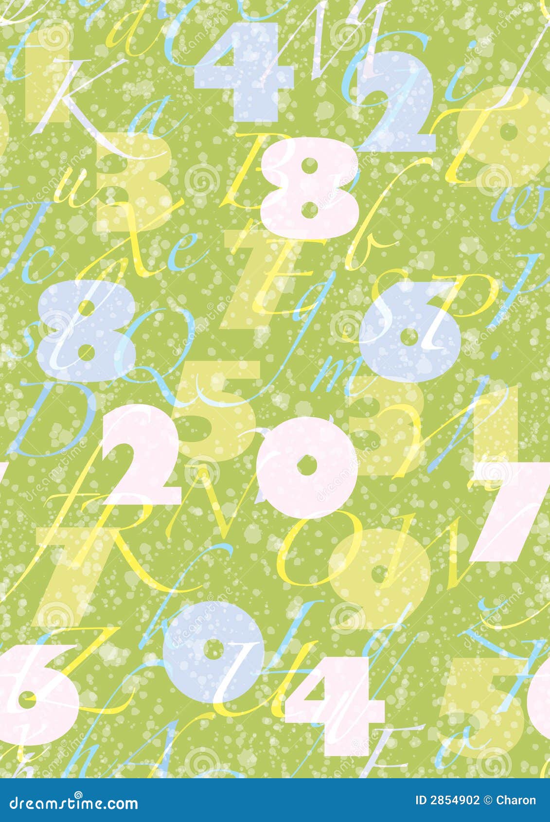 Seamless Alphabet & Number Pattern Stock Vector - Illustration of ...