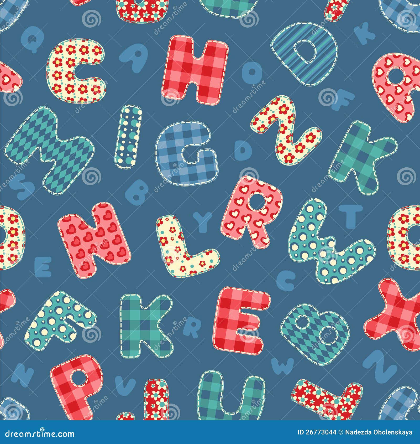 Seamless alphabet pattern. stock vector. Illustration of education ...