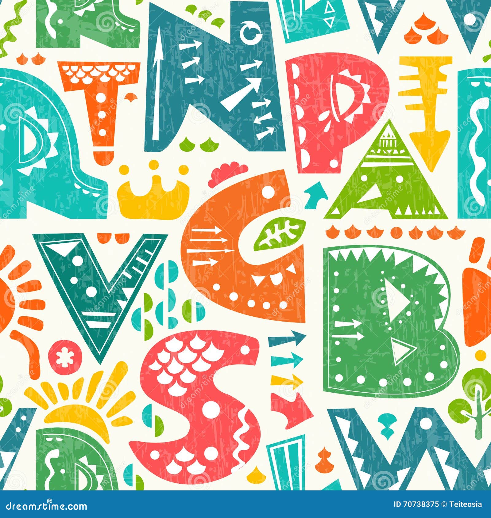 Seamless alphabet pattern stock vector. Illustration of modern - 70738375