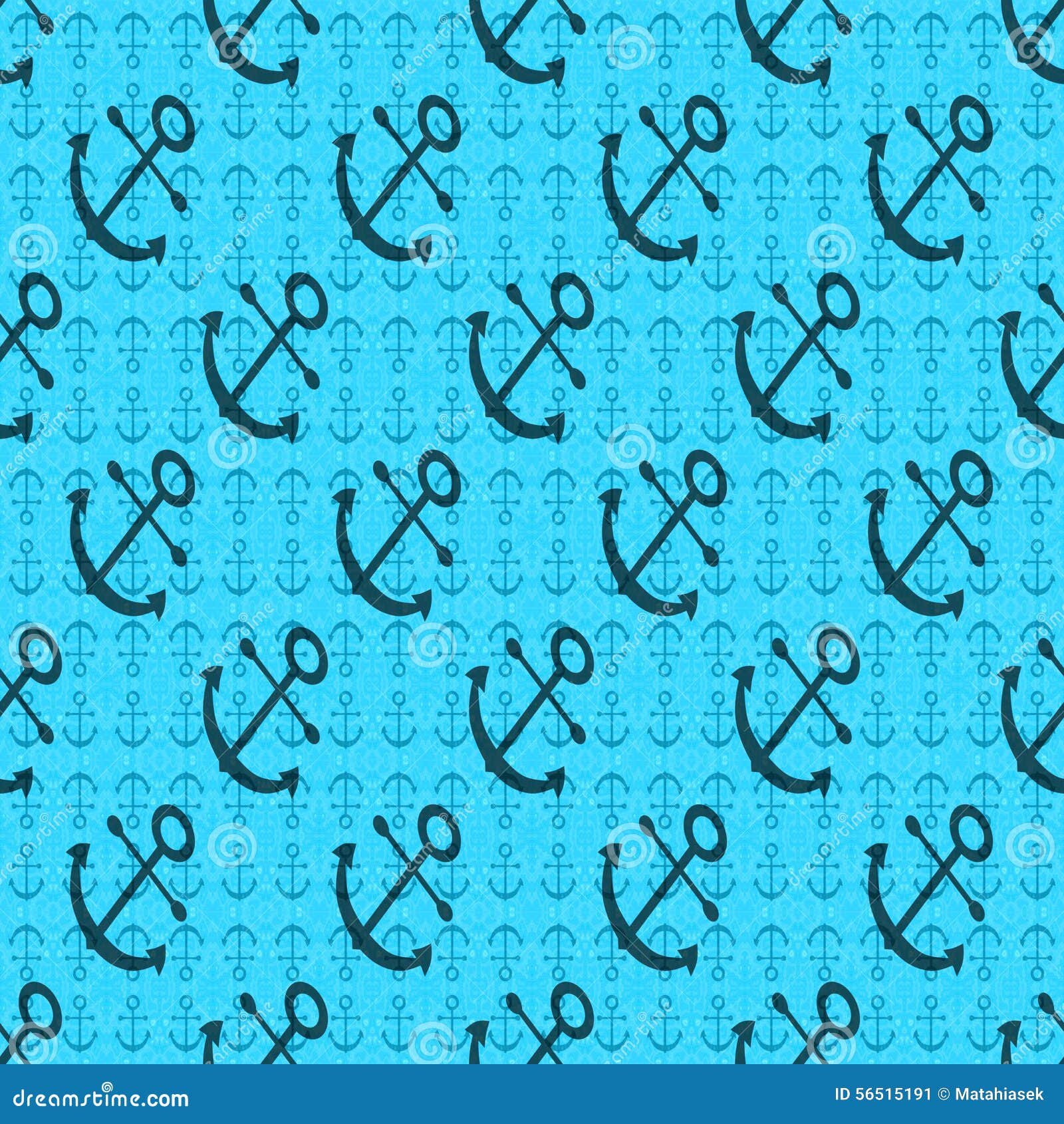 Seamless Anchor Generated Texture or Background in Blue Stock ...