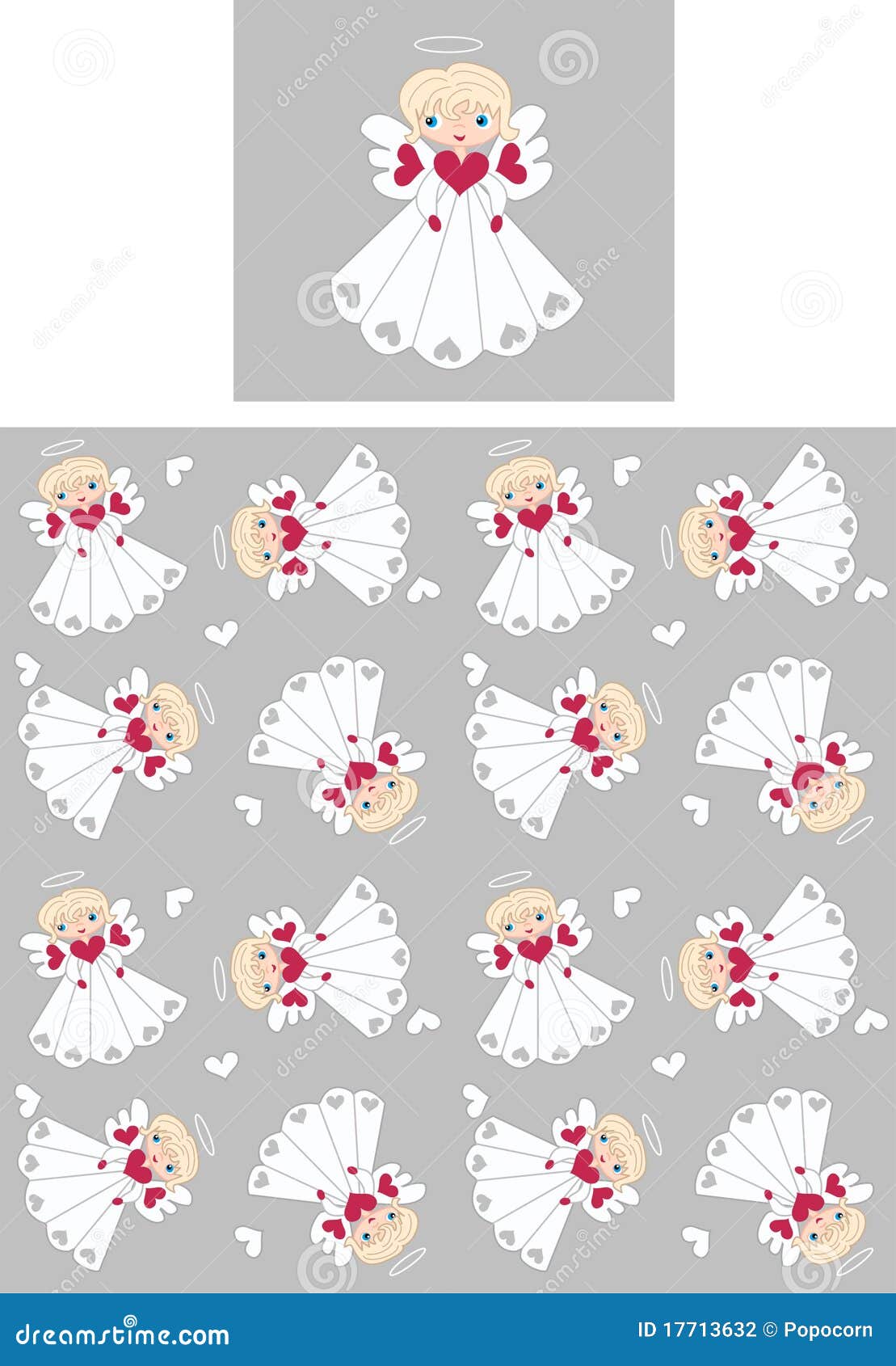 Seamless angel pattern stock vector. Illustration of cartoons - 17713632