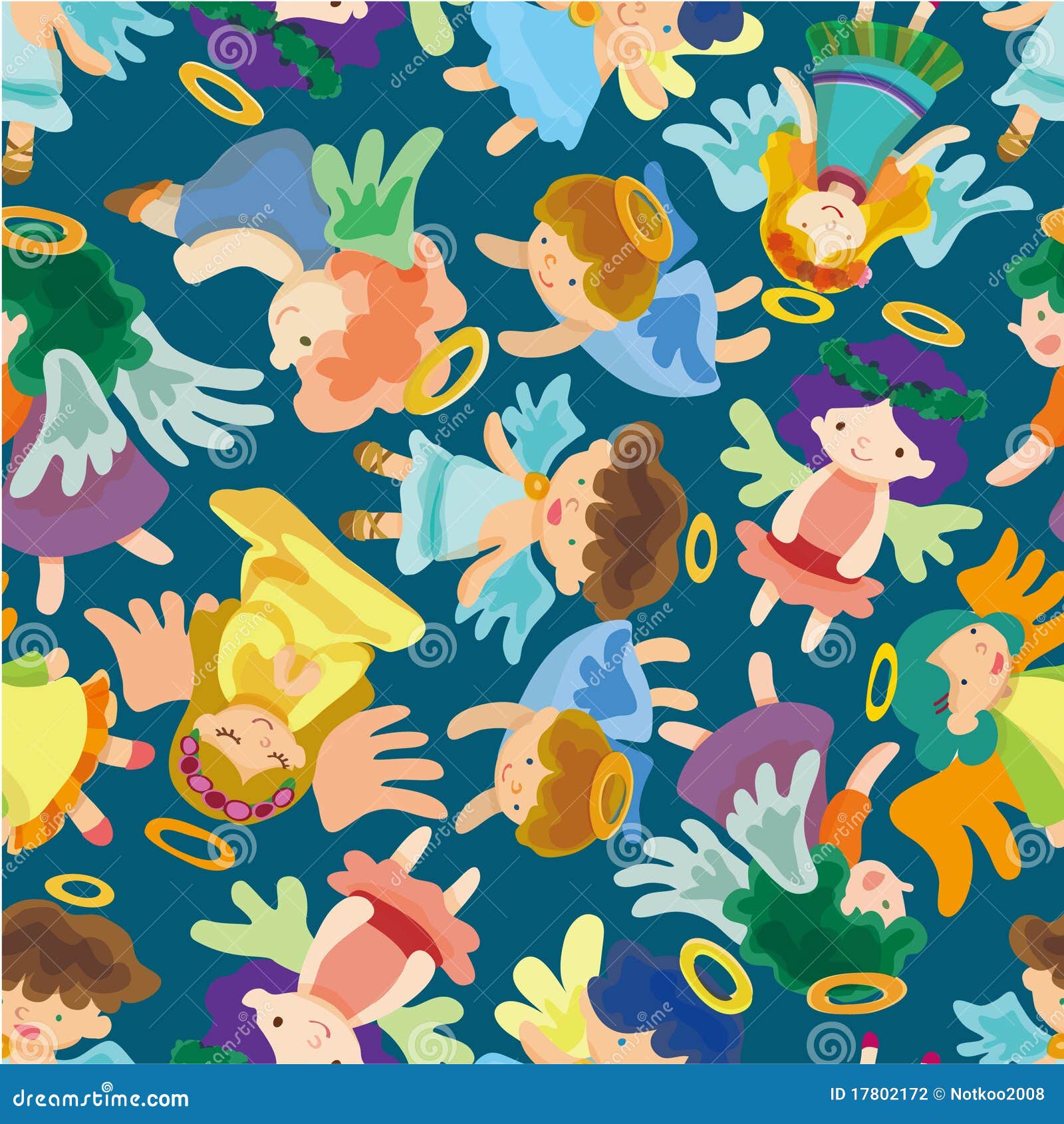 Seamless angel pattern stock vector. Illustration of adorable - 17802172