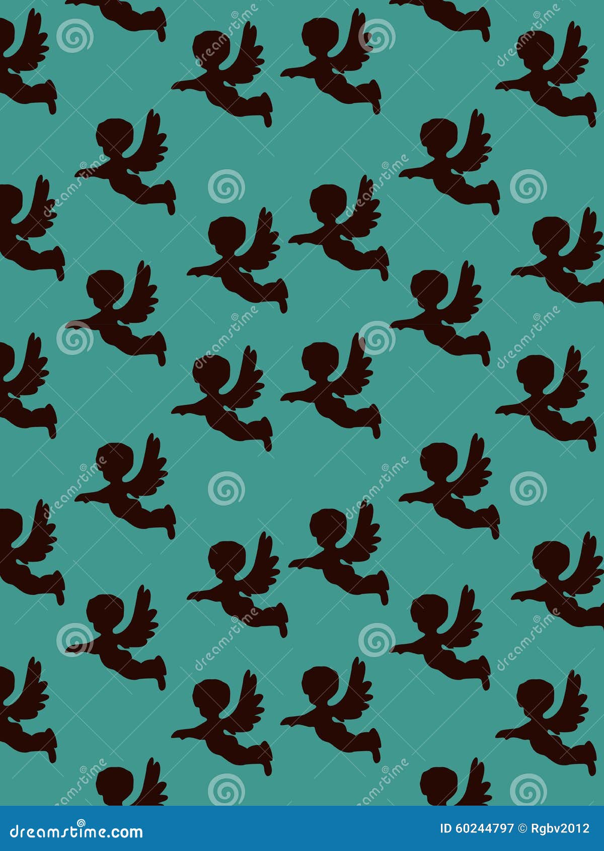 Seamless angel pattern stock vector. Illustration of angel - 60244797