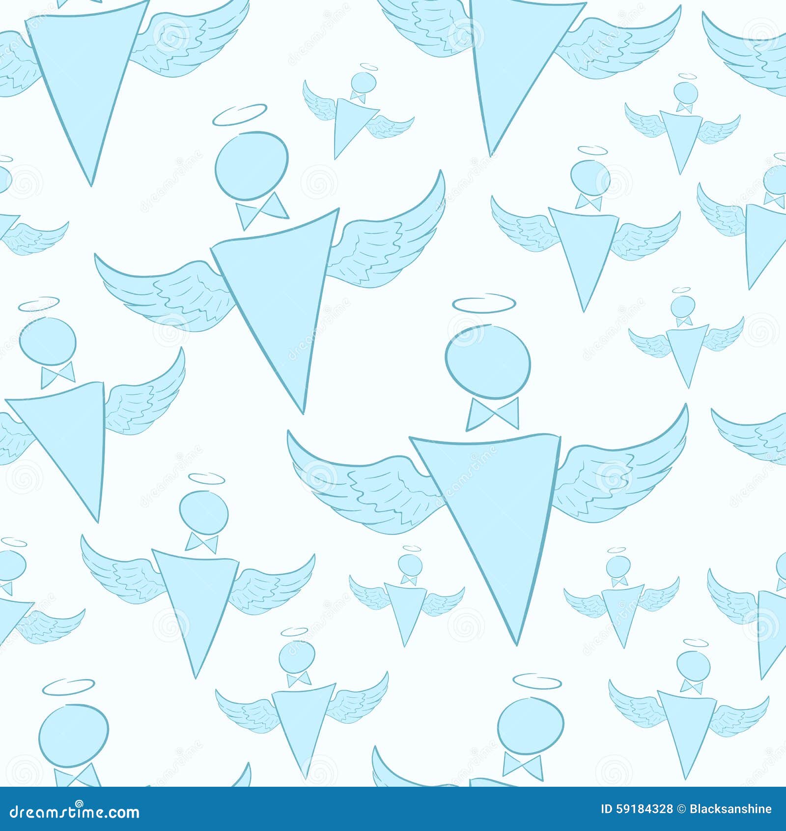 Seamless angels men stock vector. Illustration of nimbus - 59184328