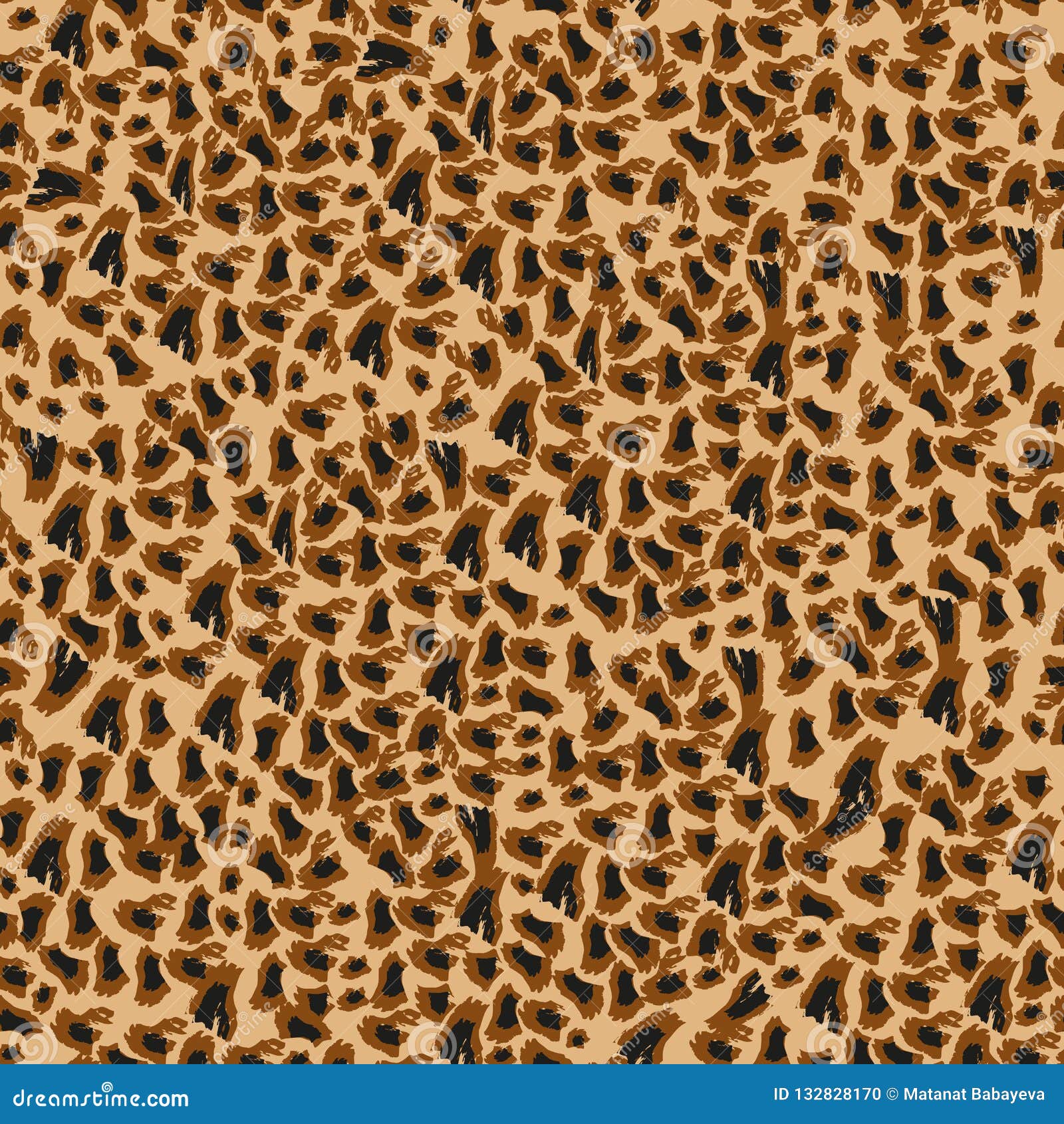 Seamless Animal Leopard Pattern, Vector Illustiration. Eps 10 Stock ...