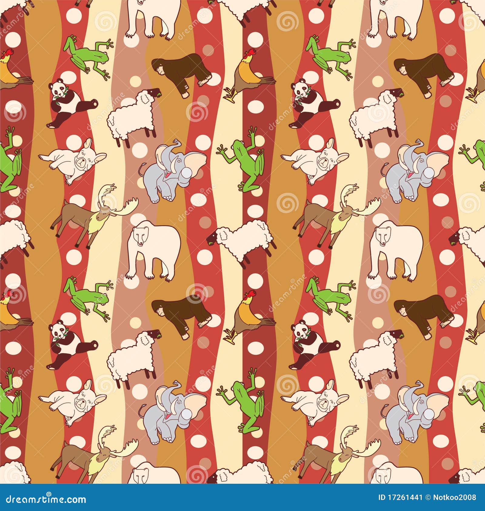 Seamless animal pattern stock vector. Illustration of monkey - 17261441