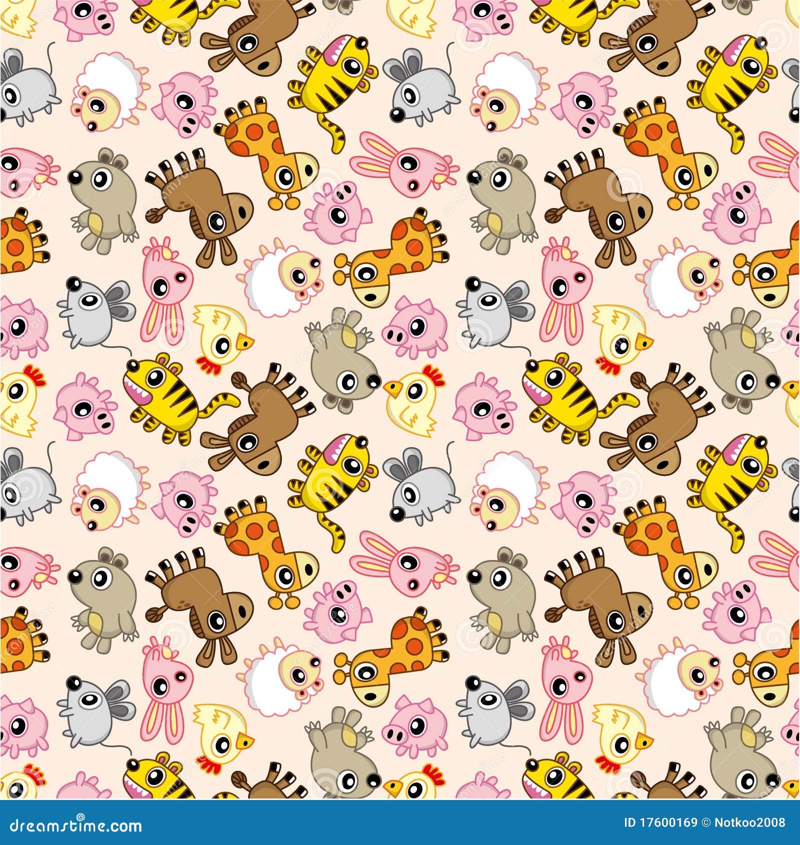Seamless animal pattern stock vector. Illustration of animal - 17600169