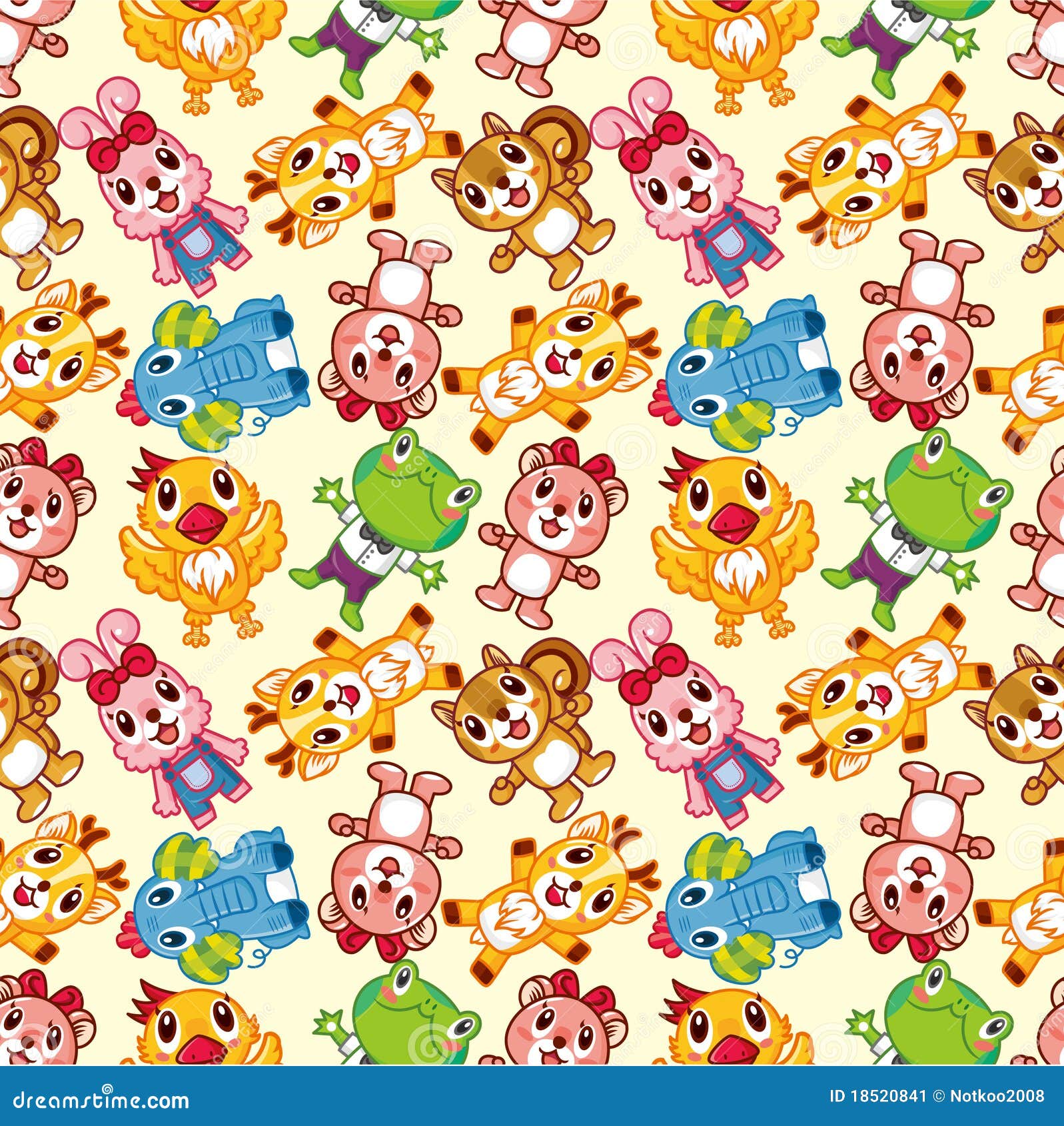 Seamless animal pattern stock vector. Illustration of nature - 18520841