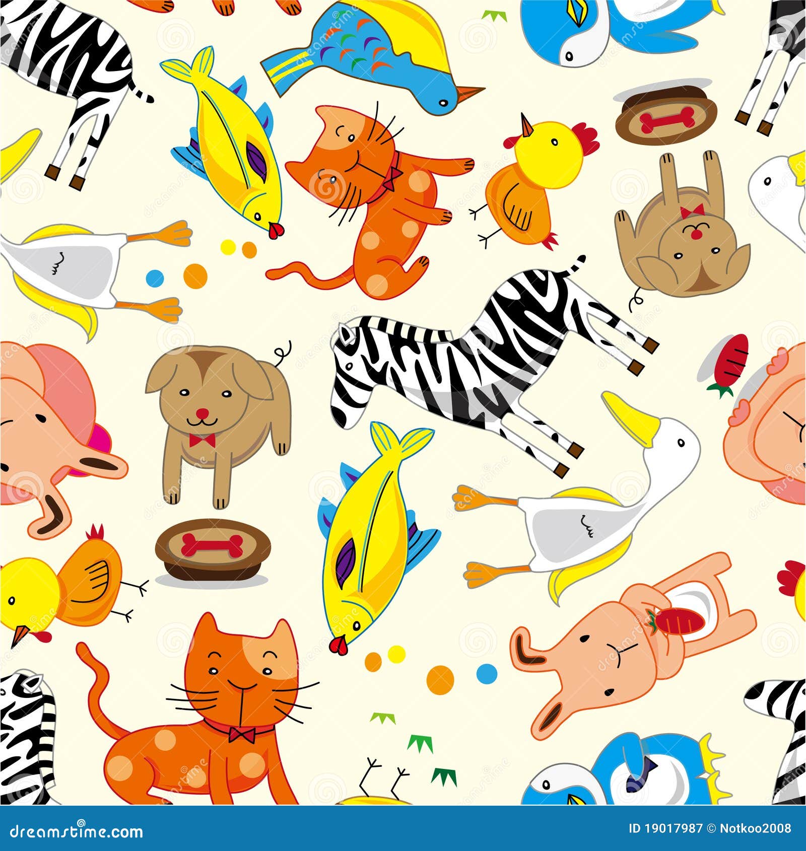 Seamless animal pattern stock vector. Illustration of pattern - 19017987