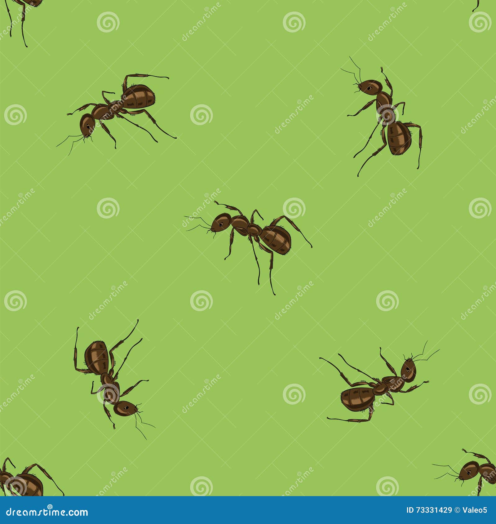 Seamless Animal Pattern. Ant Cartoon Vector | CartoonDealer.com #73331429