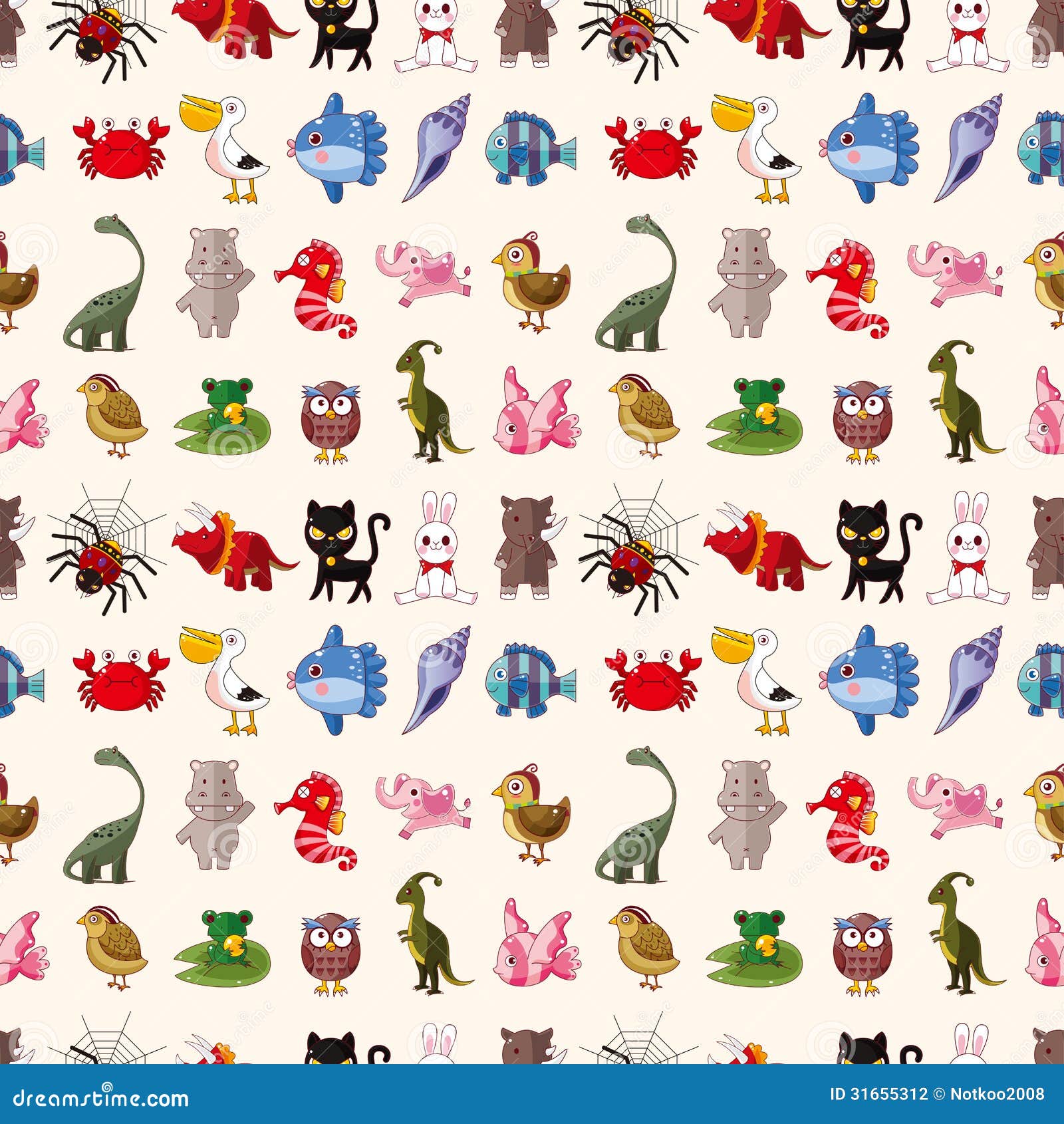 Seamless animal pattern stock vector. Illustration of black - 31655312