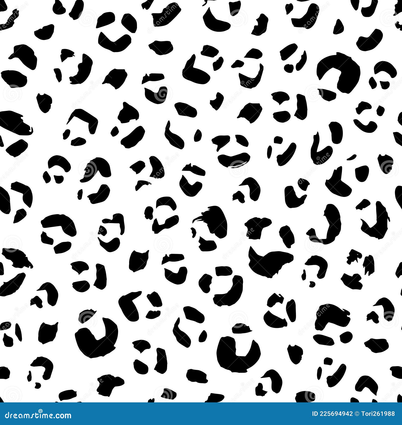 Seamless Animal Pattern with Leopard Dots. Creative Monochrome Texture ...