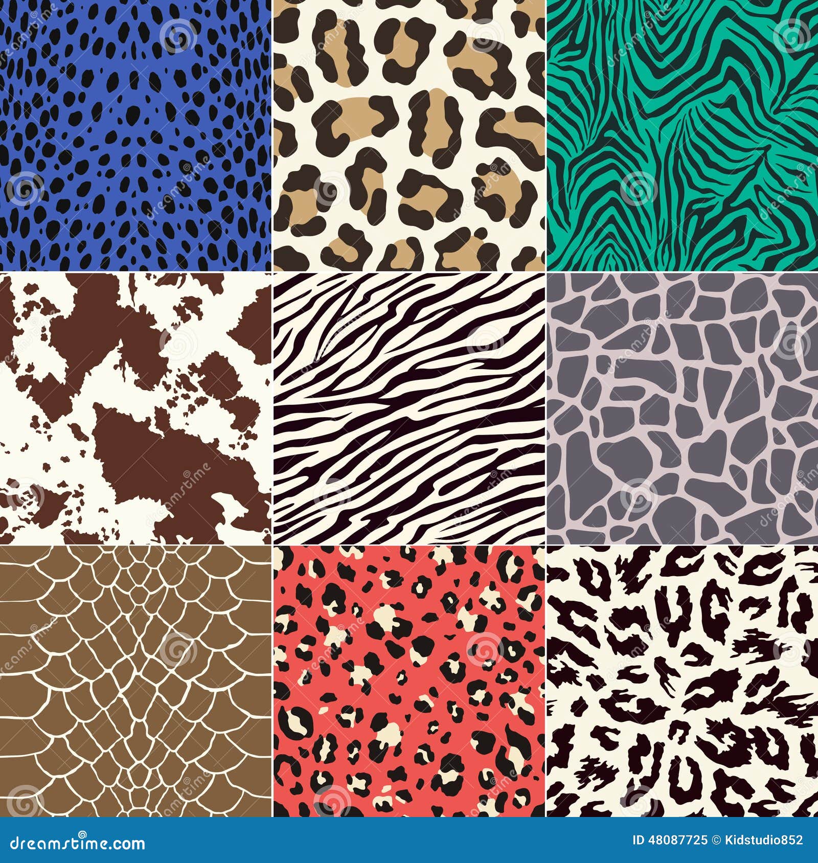 Seamless Animal Skin Pattern Stock Vector - Illustration of fabric ...