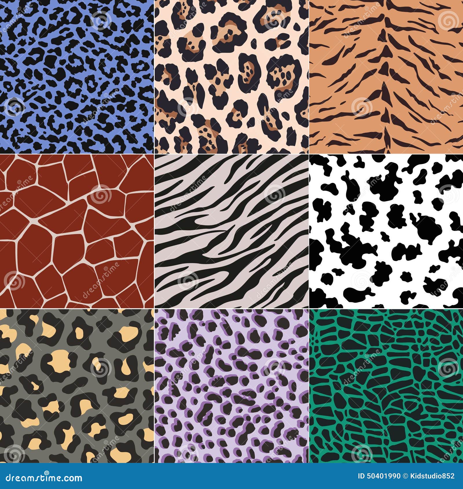 Seamless Animal Skin Pattern Stock Vector - Illustration of jaguar ...