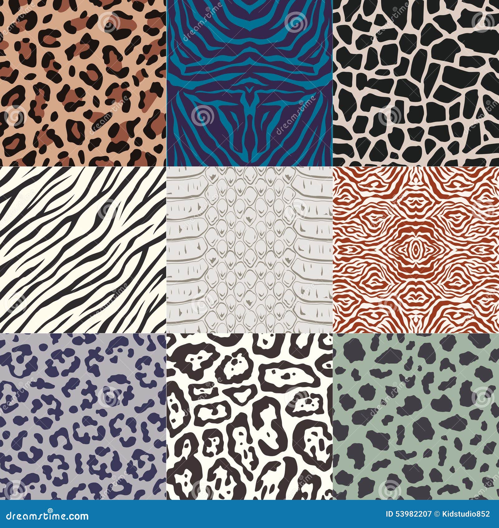 Seamless Animal Skin Pattern Stock Vector - Illustration of scales ...