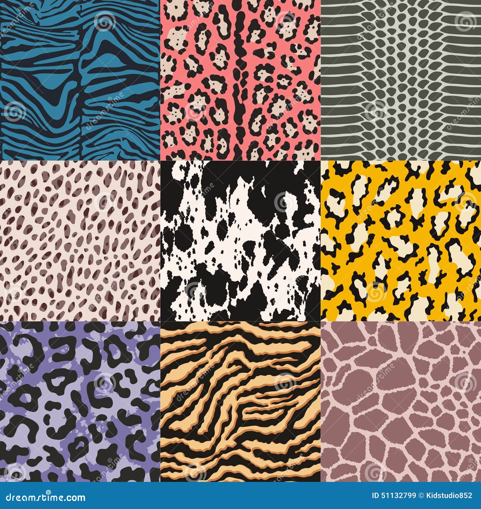 Seamless Animal Skin Pattern Stock Vector - Illustration of print ...
